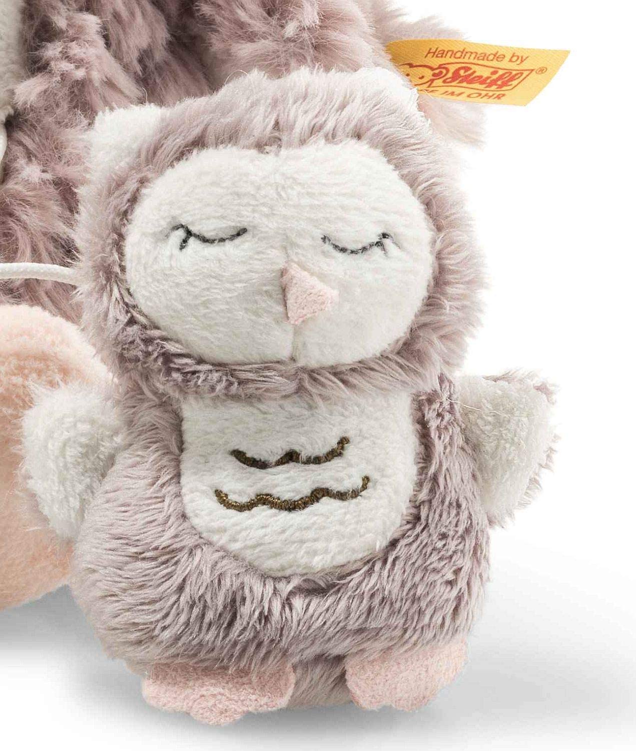 Steiff Soft Cuddly Friends Ollie Owl Music Box - Rose Brown